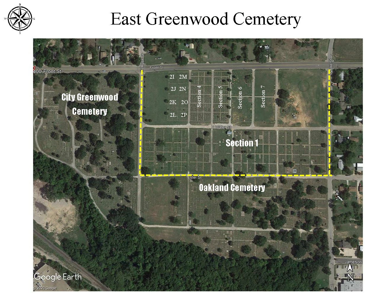 Map – East Greenwood Cemetery